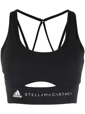 Adidas By Stella McCartney Logo-print Bralette Top - Black