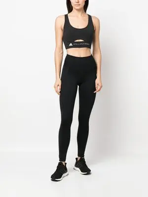 Adidas By Stella McCartney Logo-print Bralette Top - Black