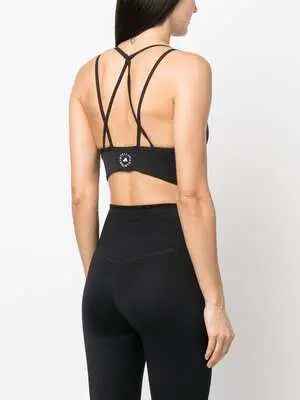 Adidas By Stella McCartney Logo-print Bralette Top - Black
