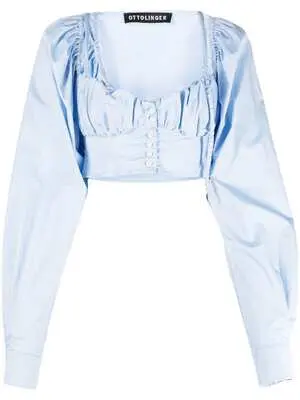 Ottolinger Cropped Button-fastening Blouse