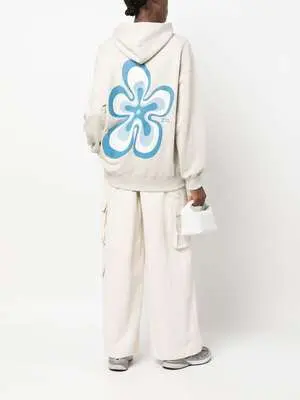 Camper Floral Print Cotton Hoodie