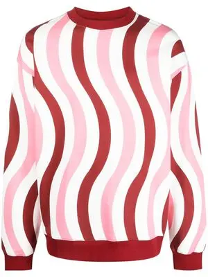 Camper Wave-print Cotton Sweatshirt - Pink