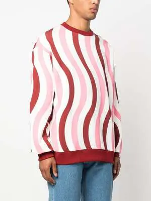 Camper Wave-print Cotton Sweatshirt - Pink