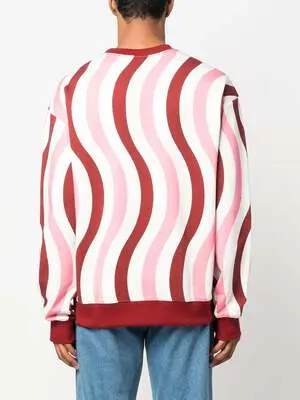 Camper Wave-print Cotton Sweatshirt - Pink
