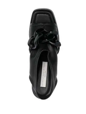 Stella McCartney 125mm Chain-link Block Heel Sandals - Black