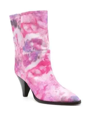 Isabel Marant 65mm Rouxa Tie-dye Denim Boots