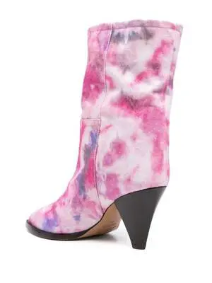 Isabel Marant 65mm Rouxa Tie-dye Denim Boots