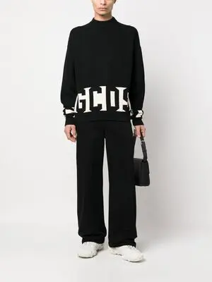 Gcds Ribbed Knit Logo Jumper