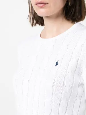 Polo Ralph Lauren Julianna Cable-knit Jumper - White