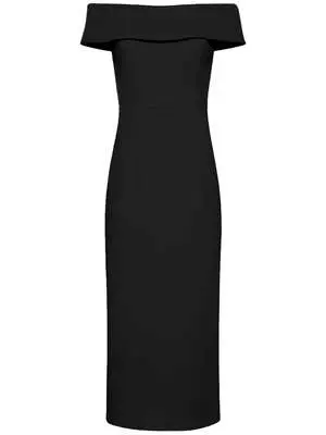 Rebecca Vallance Amore Off-shoulder Midi Dress - Black