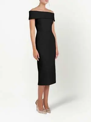 Rebecca Vallance Amore Off-shoulder Midi Dress - Black