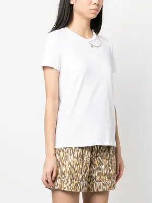 Elisabetta Franchi Chain-detail Cotton T-shirt