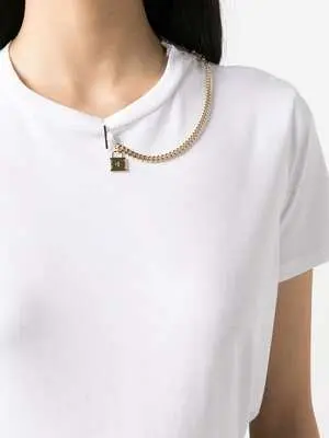 Elisabetta Franchi Chain-detail Cotton T-shirt