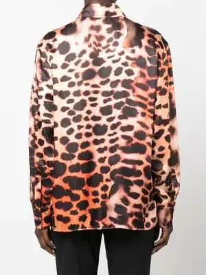 Roberto Cavalli Silk Leopard-print Blouse