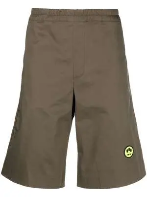 BARROW Logo-patch Bermuda Shorts - Green