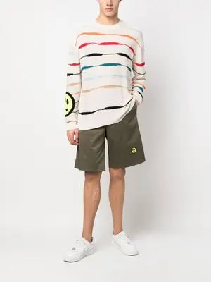 BARROW Logo-patch Bermuda Shorts - Green