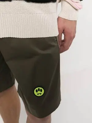BARROW Logo-patch Bermuda Shorts - Green