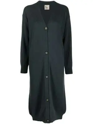 PAULA Long-length Cashmere Cardigan - Green