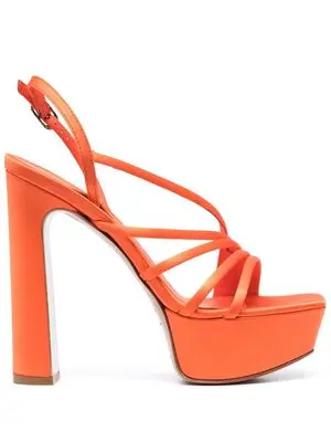 Orange Platform Heels