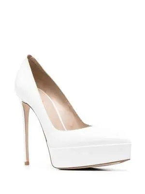 LE SILLA Uma 130mm Platform Pumps - White