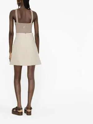 PATOU Medallion A-line Skirt - Neutrals