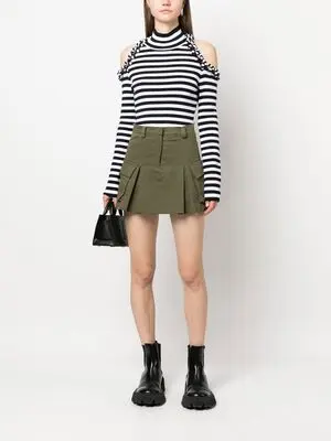 Monse Cold-shoulder Striped Jumper