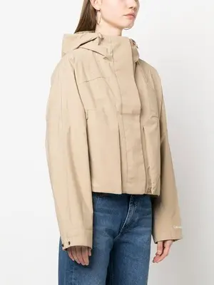 Calvin Klein Drawstring Hood Rain Jacket