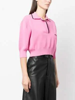 Philosophy Di Lorenzo Serafini Cropped Polo-collar Sweater