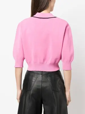 Philosophy Di Lorenzo Serafini Cropped Polo-collar Sweater