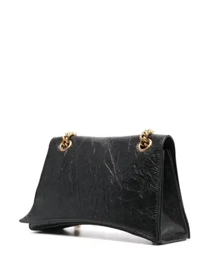 Balenciaga Small Crush Shoulder Bag - Black