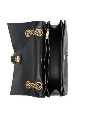 Balenciaga Small Crush Shoulder Bag - Black