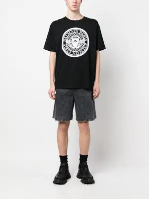 Balmain Acid-wash Denim Shorts