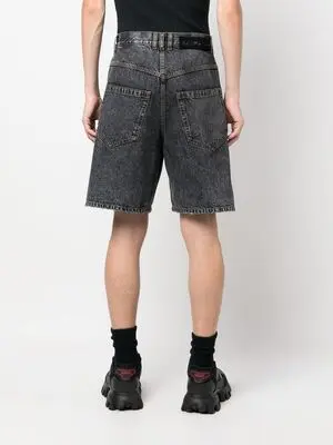 Balmain Acid-wash Denim Shorts