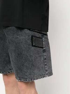 Balmain Acid-wash Denim Shorts