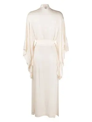 Carine Gilson Lace-trim Butterfly Silk Robe
