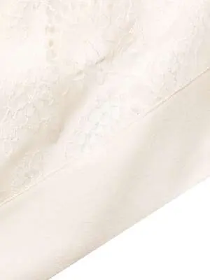 Carine Gilson Lace-trim Butterfly Silk Robe