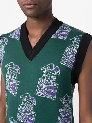 RASSVET Clown-intarsia Knitted Vest