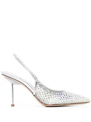 LE SILLA 80mm Gilda Crystal-embellished Pumps - Silver