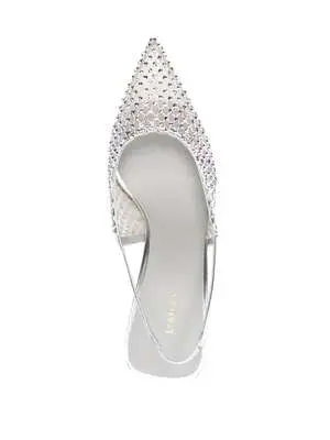 LE SILLA 80mm Gilda Crystal-embellished Pumps - Silver