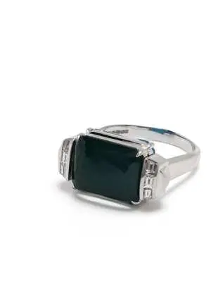 Stephen Webster 18kt White Gold Deco Twister Turquoise And Diamond Ring