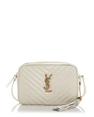 Saint Laurent Lou In Quilted Leather Bag Cream/gold