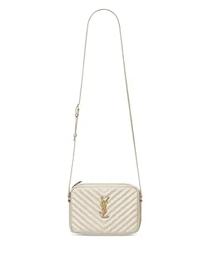 Saint Laurent Lou In Quilted Leather Bag Crema Soft