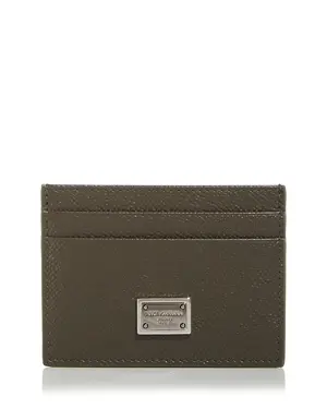 Dolce & Gabbana Leather Card Case Khaki