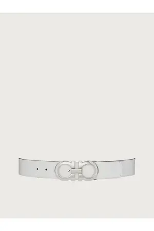 FERRAGAMO Reversible And Adjustable Gancini Belt Blue