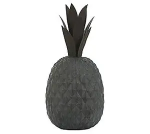 LUXEN HOME Luxenhome Gray Mgo Pineapple Outdoor Statue - One-color