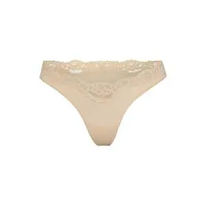 SKIMS Dipped Thong | Black | Large | Fits Everybody Lace Sand