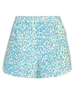 Stella McCartney Leopard Print Silk Shorts - Blue