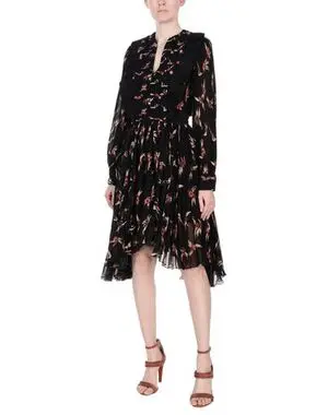 Isabel Marant Crepe Floral-print Midi Dress - Black