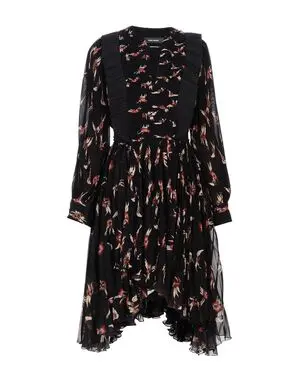 Isabel Marant Crepe Floral-print Midi Dress - Black