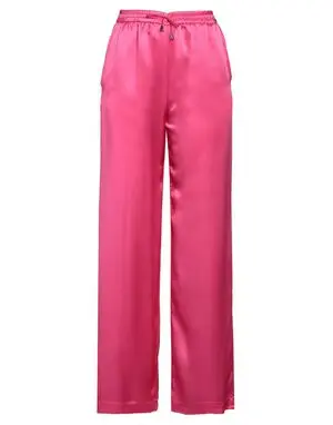 Blumarine Wide Leg Silk Pants Fuchsia